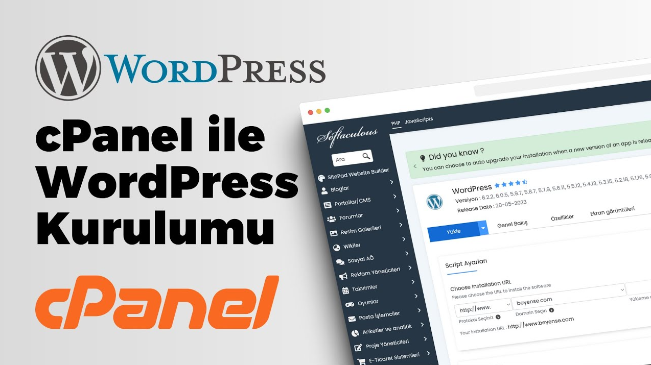 CPanel Üzerinden WordPress Kurulumu - Teknik Uzman